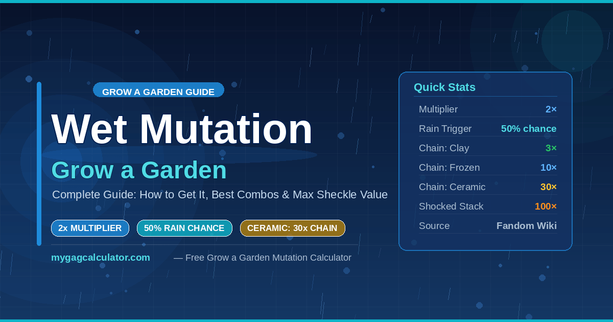 Wet Mutation Grow a Garden: How to Get, Best Combos & Max Value